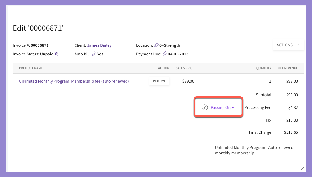 Passing on Processing Fees – Wodify