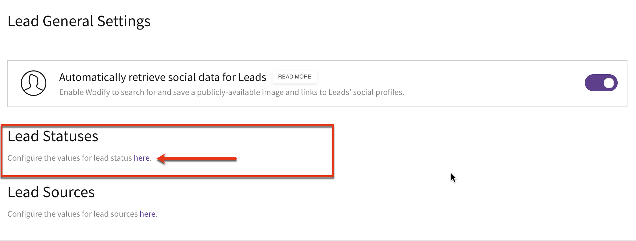 Lead Status – Wodify