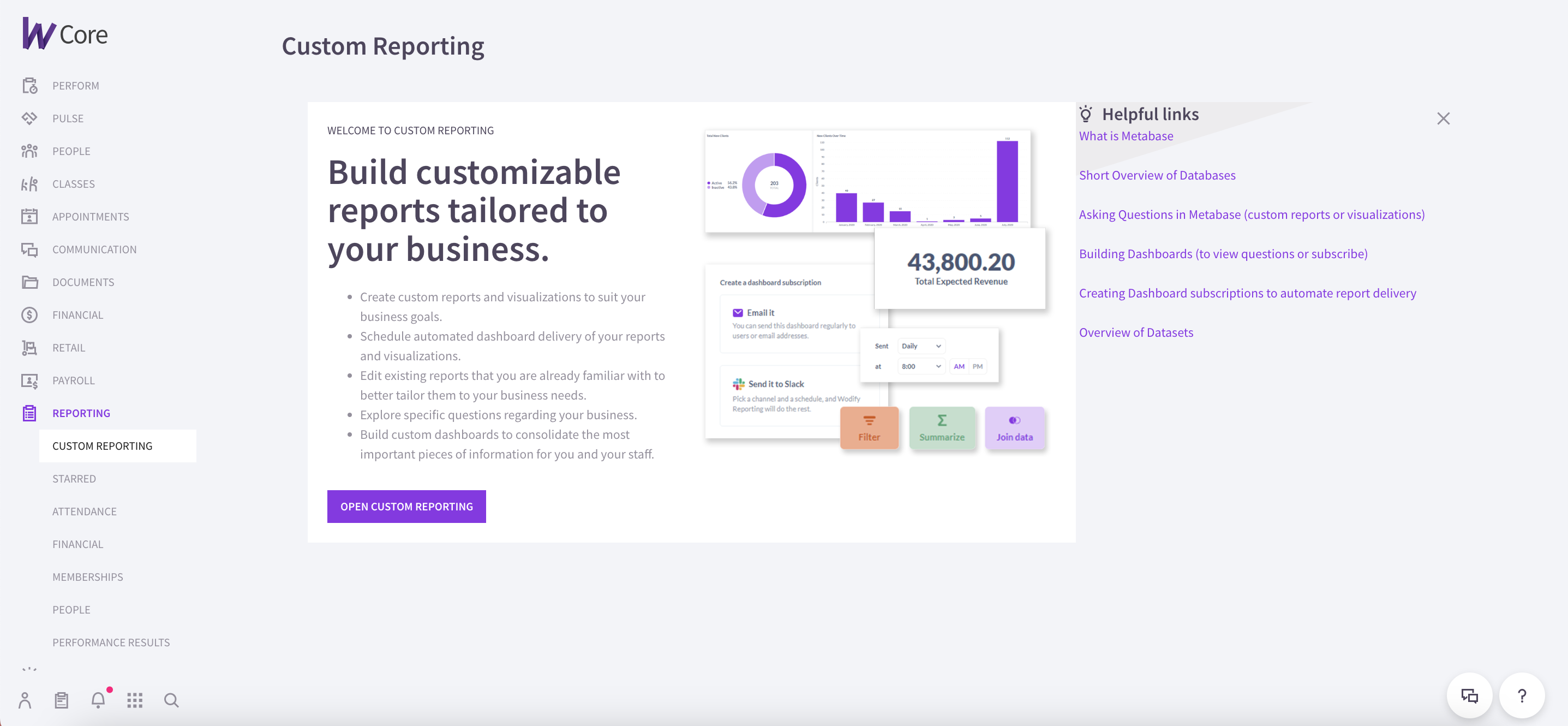 Reporting - Custom Reporting – Wodify