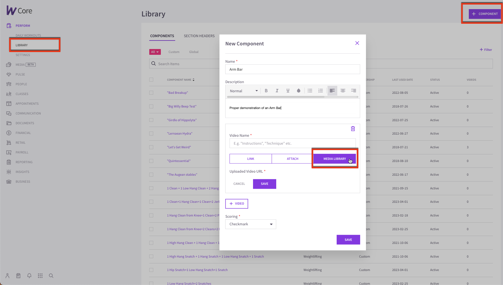 Media Library – Wodify