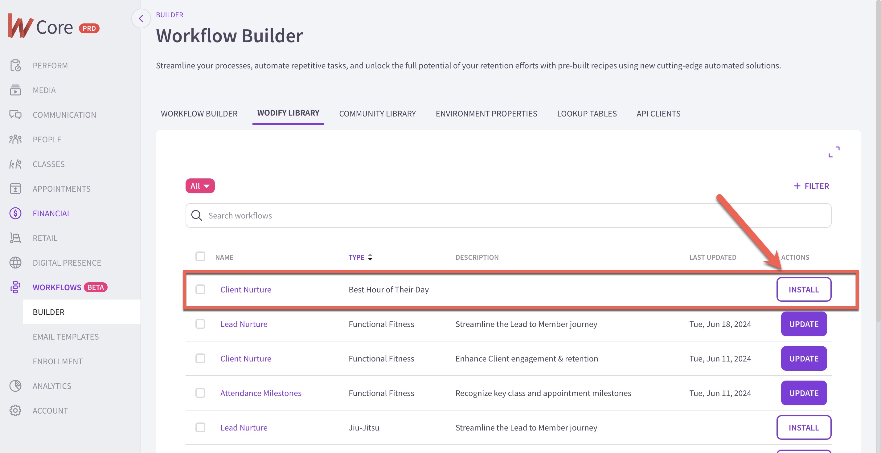 Workflow Marketplace Overview – Wodify